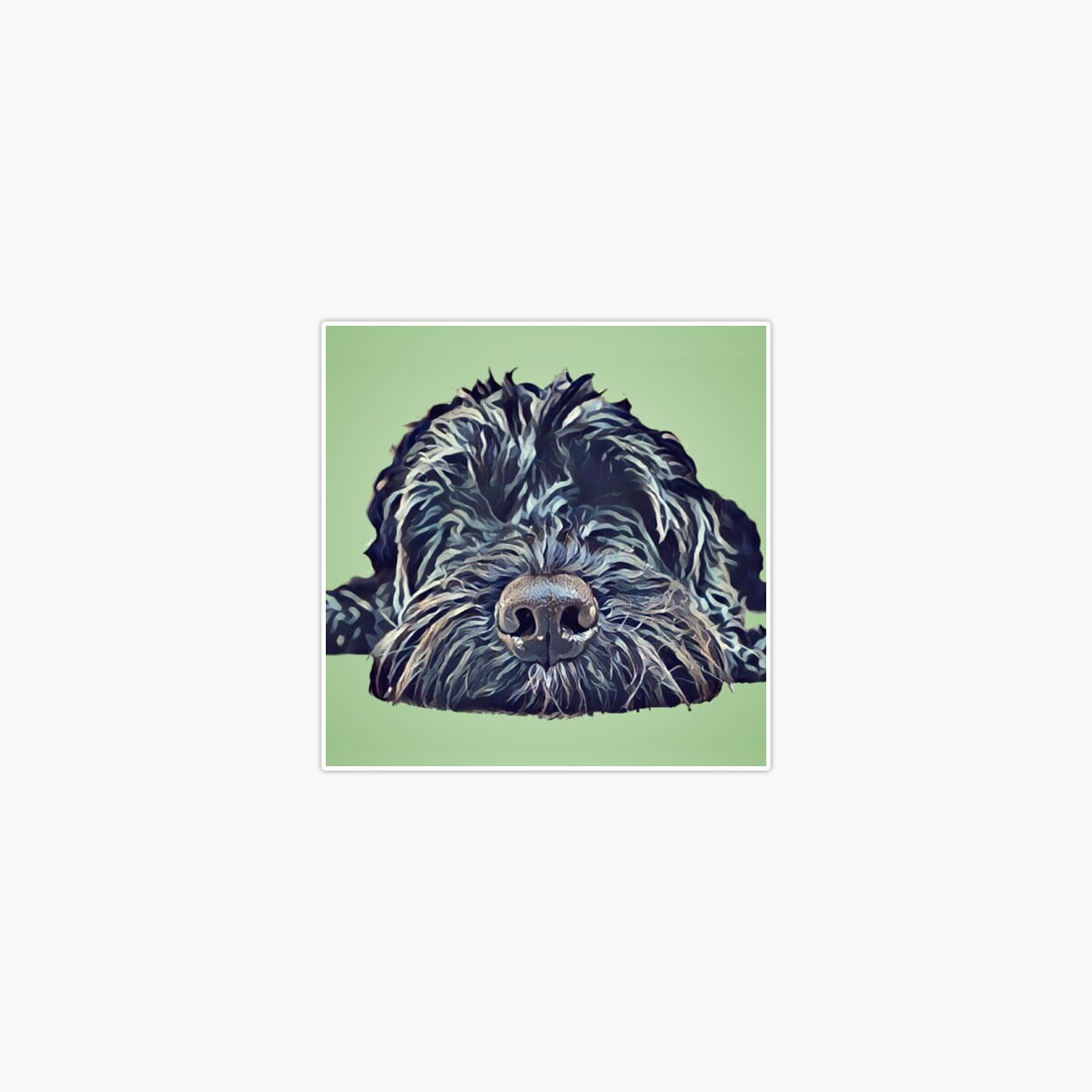 DOPASTICKER Cockapoo Pop Art, Green Sticker, Phone Sticker Car Stickers ...