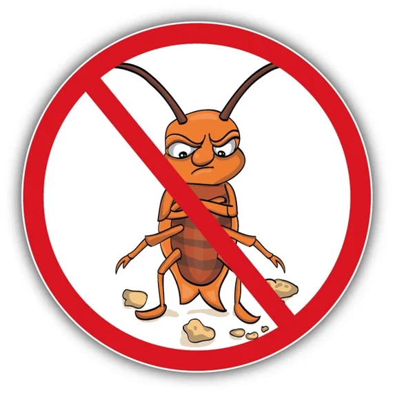 DOPASTICKER Cockroaches Prohibited Ban Stop Sign Sticker Decal Phone ...