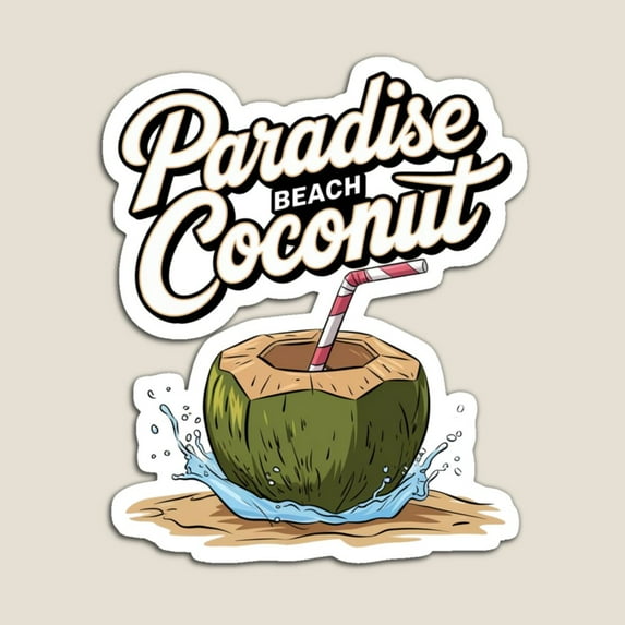 DOPASTICKER Coconut Paradise - Refreshing Coconut - Coconut Vacations ...