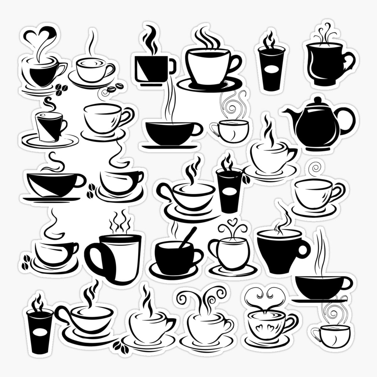 DOPASTICKER Coffee And Tea Cup Sticker, Phone Sticker Car Stickers, Birthday Gift - Walmart.com