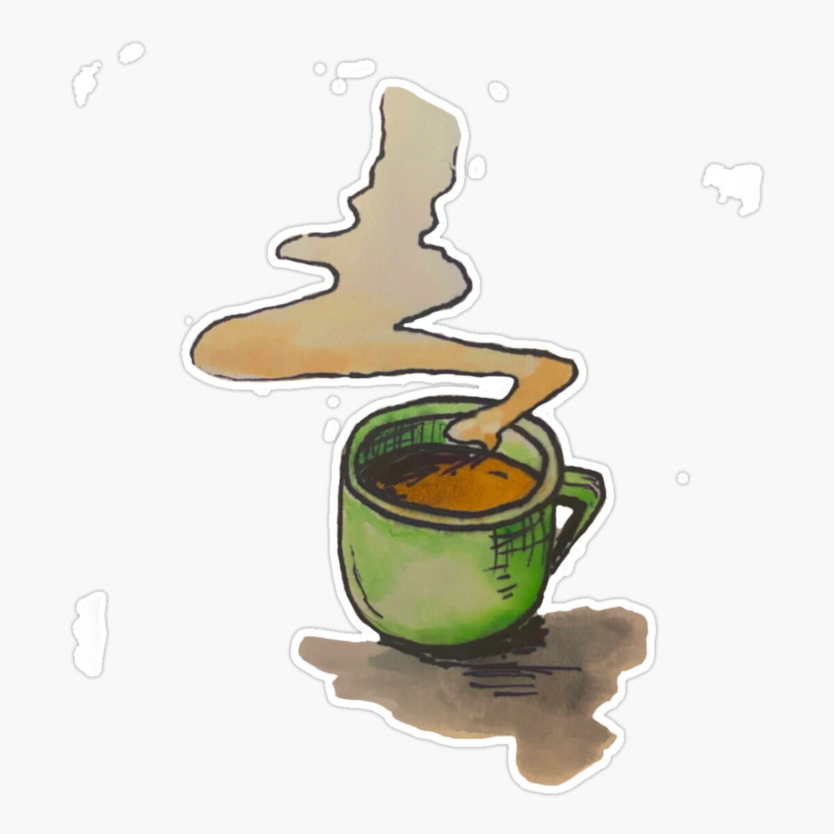 DOPASTICKER Coffee Aroma Sticker, Phone Sticker Car Stickers, Birthday ...