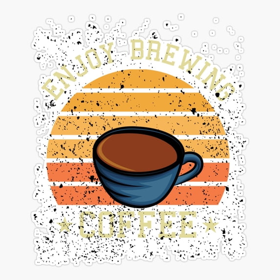 DOPASTICKER Coffee Art Sticker, Phone Sticker Car Stickers, Birthday ...