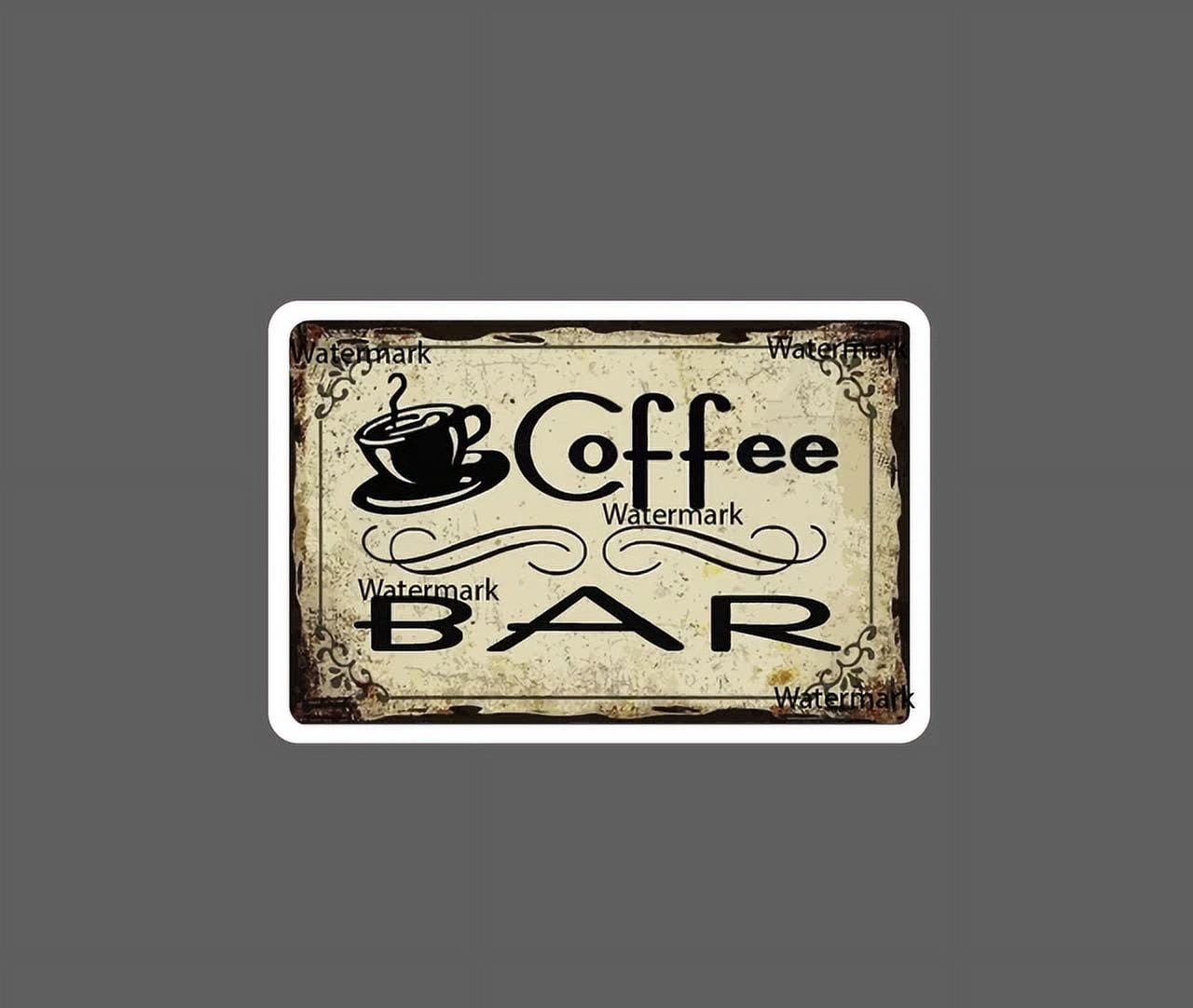 DOPASTICKER Coffee Bar Sticker Retro Cafe Sticker Phone Sticker, Latop ...