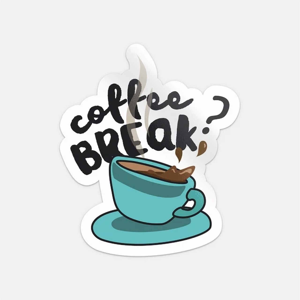 DOPASTICKER Coffee Break Sticker Decal Phone Decal Water Bottle ...