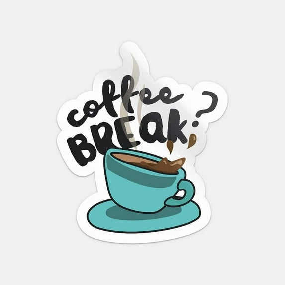 DOPASTICKER Coffee Break Sticker Decal Phone Decal Water Bottle ...