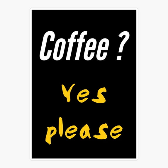 DOPASTICKER Coffee Craving Sticker, Phone Sticker Water Bottle Sticker ...