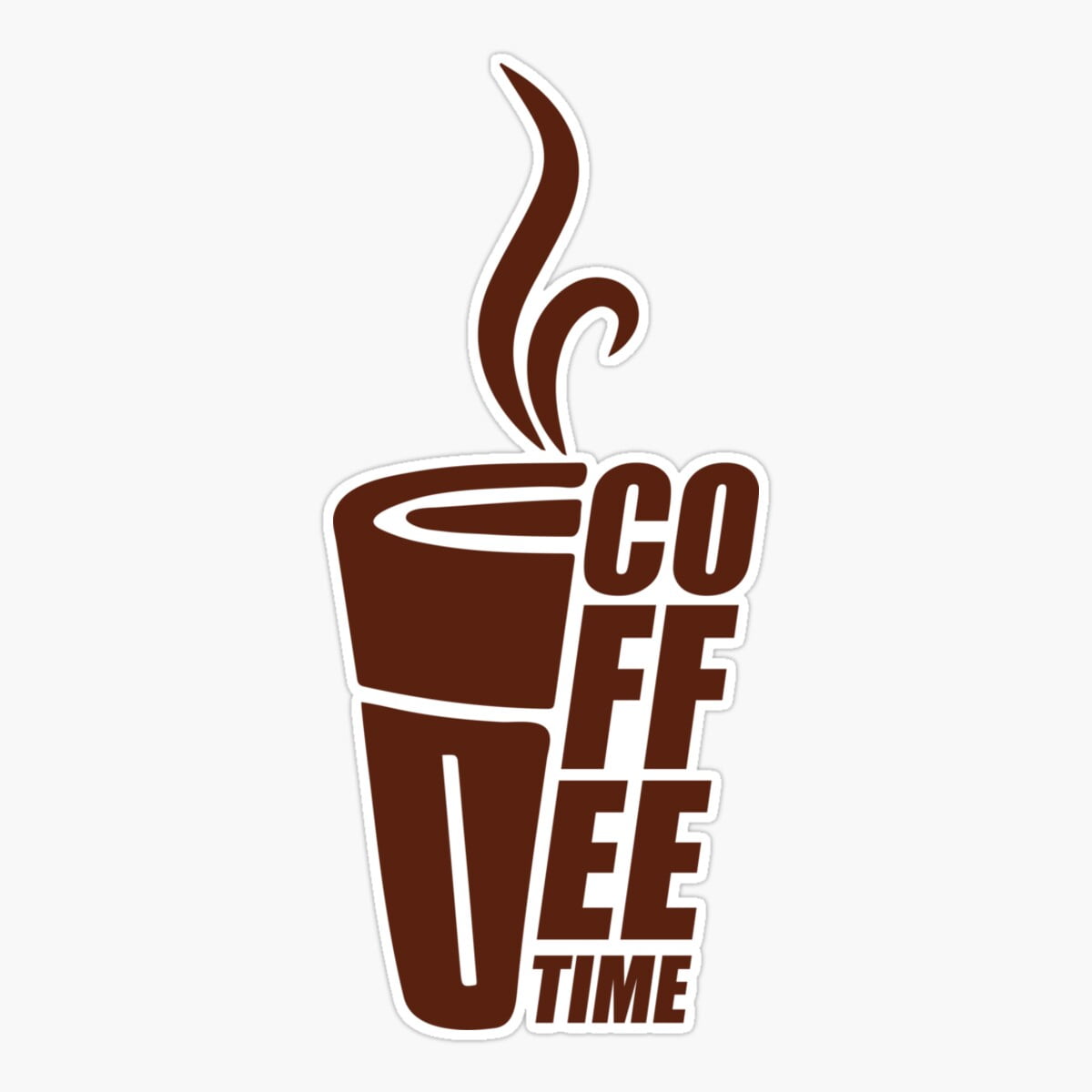 DOPASTICKER Coffee Time: Steaming Hot Delight Sticker, Phone Sticker ...