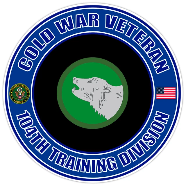 DOPASTICKER Cold War Veteran 104Th Training Division Sticker Military ...