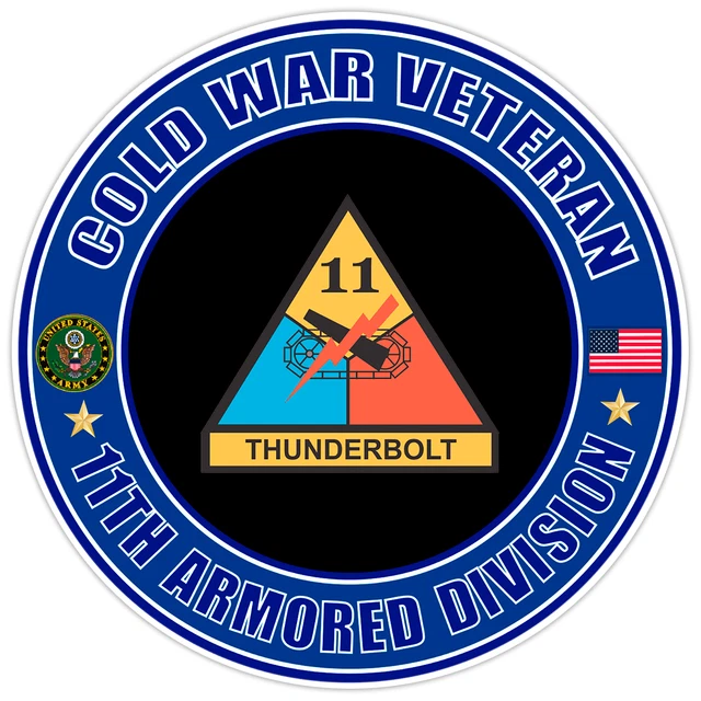 DOPASTICKER Cold War Veteran 11Th Armored Division Sticker Military ...
