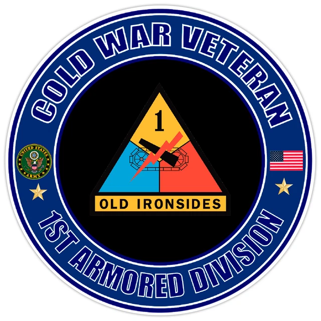 DOPASTICKER Cold War Veteran 1St Armored Division Sticker Military ...