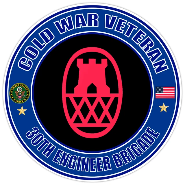 DOPASTICKER Cold War Veteran 30Th Engineer Brigade Sticker Military ...