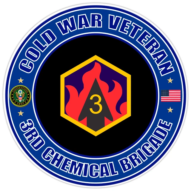 DOPASTICKER Cold War Veteran 3Rd Chemical Brigade Sticker Military ...