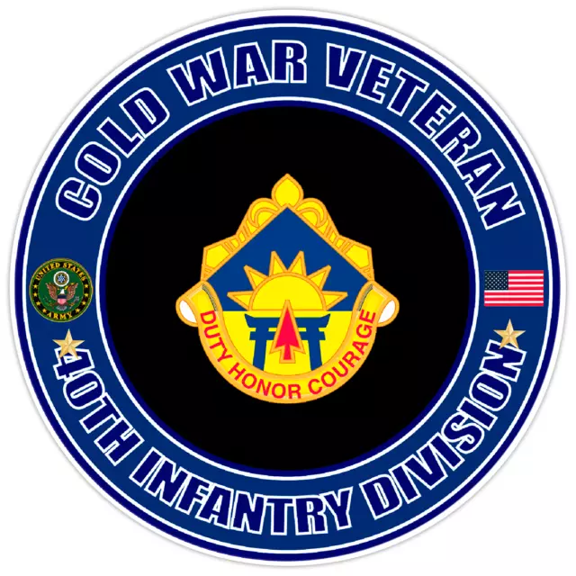 DOPASTICKER Cold War Veteran 40Th Infantry Division Sticker Military ...