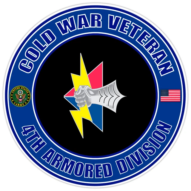 DOPASTICKER Cold War Veteran 4Th Armored Division Sticker Military ...