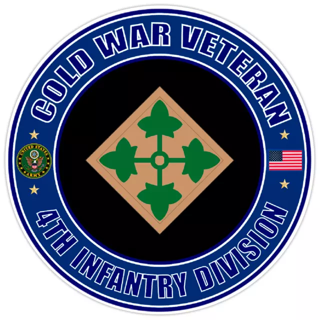 DOPASTICKER Cold War Veteran 4Th Infantry Division Sticker Military ...