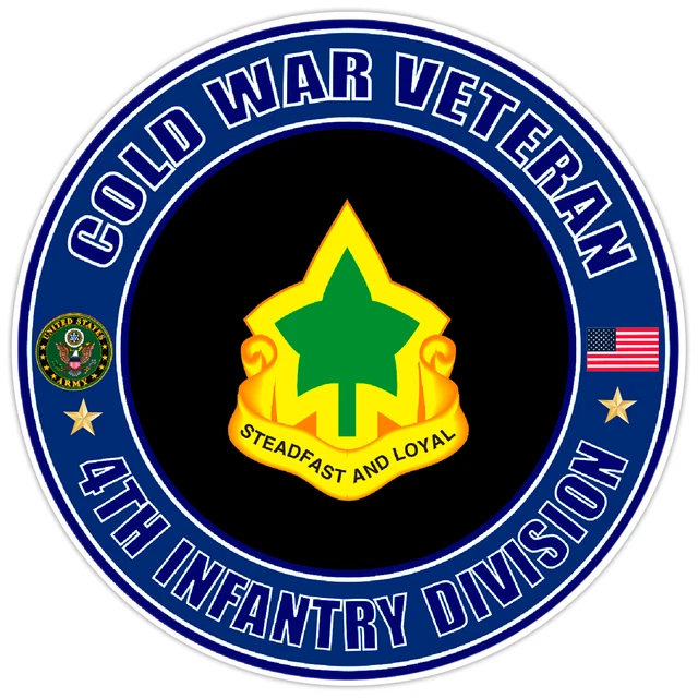 DOPASTICKER Cold War Veteran 4Th Infantry Division Sticker Military ...