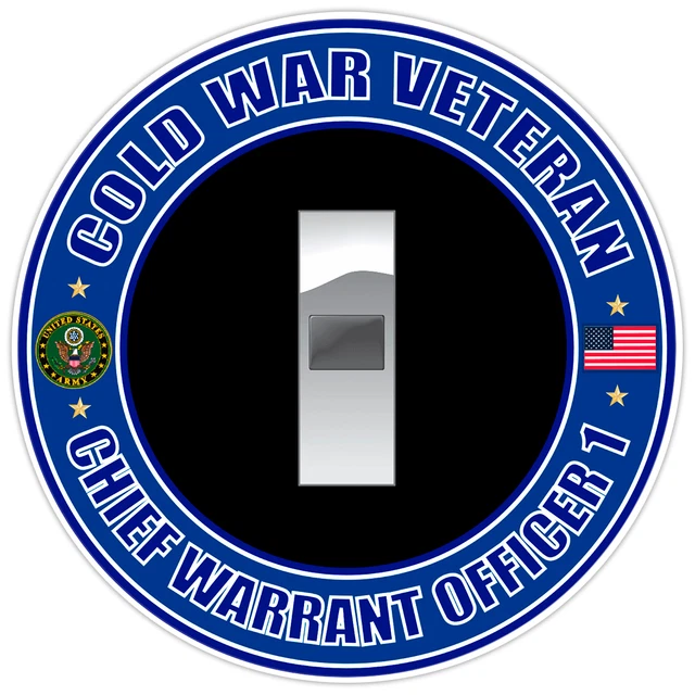 DOPASTICKER Cold War Veteran Chief Warrant Officer 1 Sticker Military ...