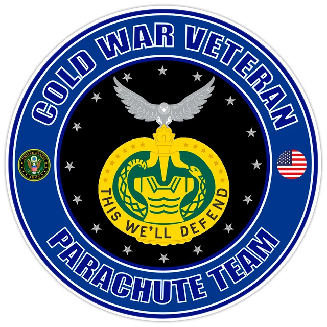 DOPASTICKER Cold War Veteran Parachute Team Sticker Military Soldier ...