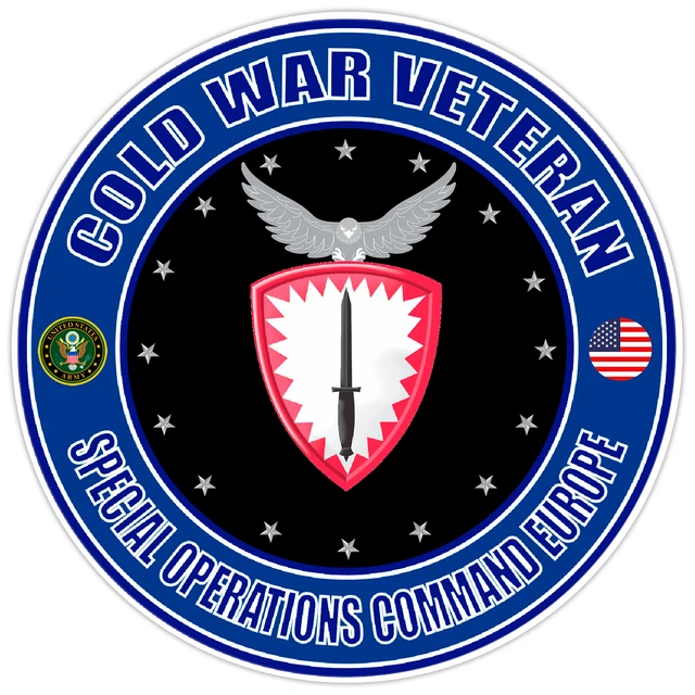 DOPASTICKER Cold War Veteran Special Operations Command Europe Sticker ...