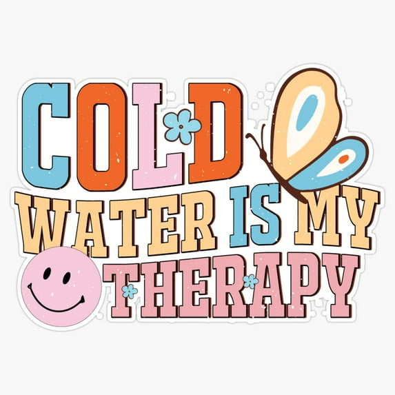 DOPASTICKER Cold Water Is My Therapy Sticker, Phone Sticker Car Sticker ...