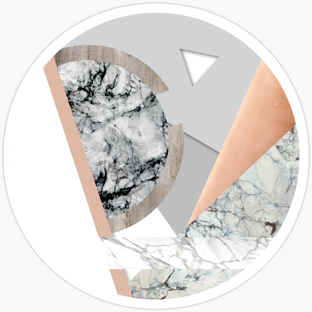 DOPASTICKER Collage I ( Marble And Copper ) Sticker Phone Sticker ...