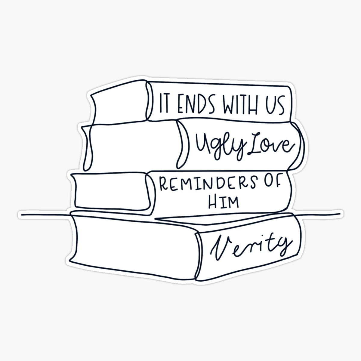 DOPASTICKER Colleen Hoover Books Sticker, Phone Sticker Water Bottle ...