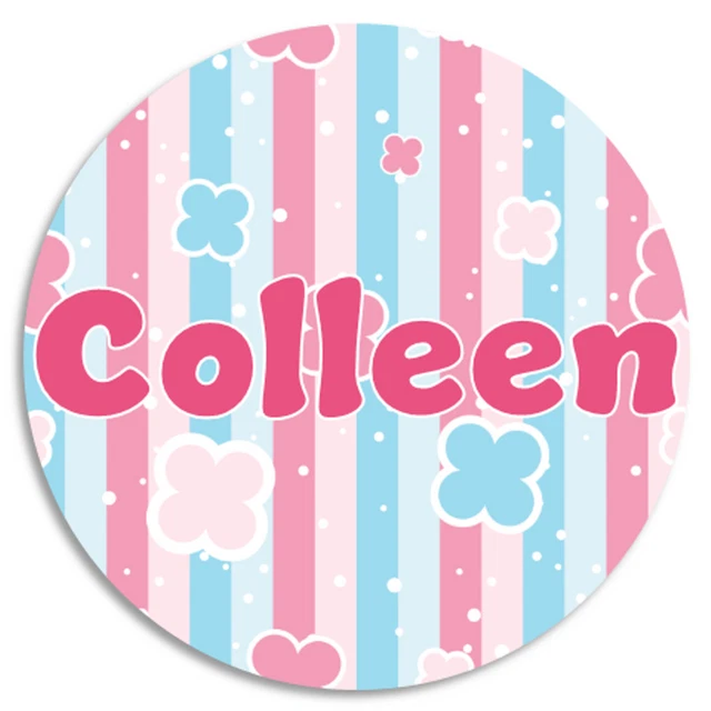 DOPASTICKER Colleen, Name Tag Water Bottle School Supplies Phone Decal ...