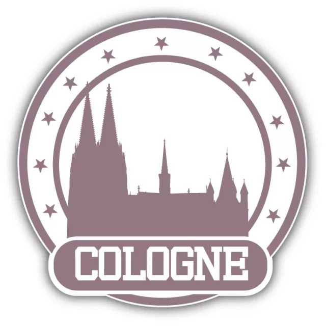 DOPASTICKER Cologne City Germany Travel Stamp Sticker Decal Phone Decal ...