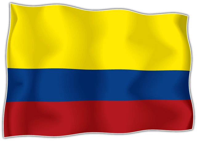 DOPASTICKER Colombia Country Flag Car Window Mirror Sticker Decal Phone ...