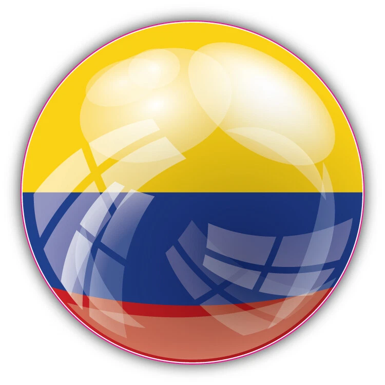 DOPASTICKER Colombia Flag Glossy Car Bumper Sticker Decal Gift You ...