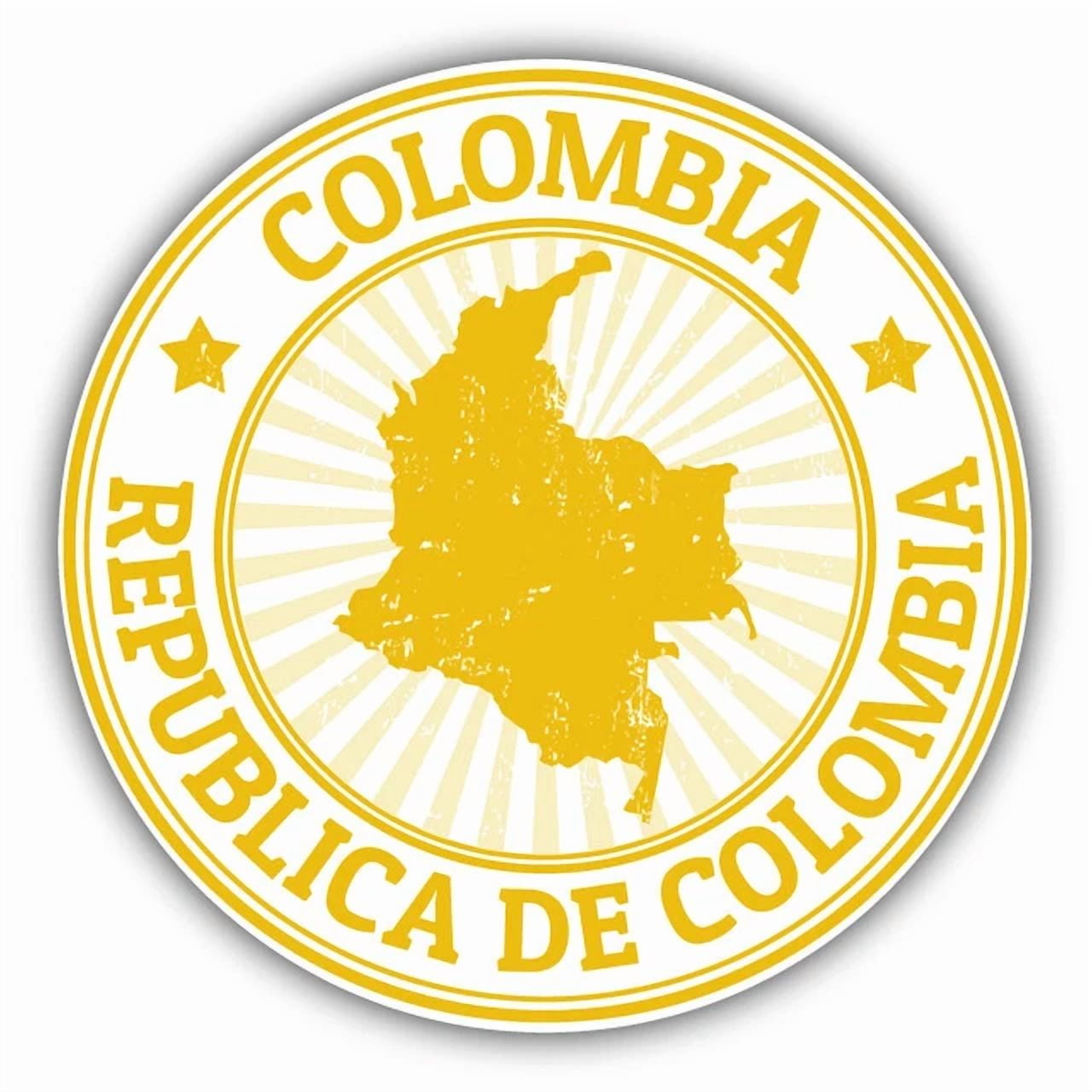 DOPASTICKER Colombia Map Grunge Sticker Decal Phone Decal Water Bottle ...
