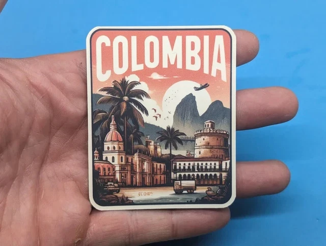 DOPASTICKER Colombia Travel Sticker For Laptop, Car, Water Bottle ...