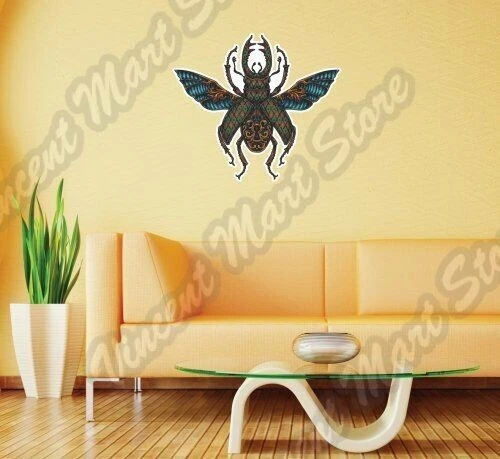 DOPASTICKER Color Wings Beetle Scarab Bug Insect Wall Sticker Room ...