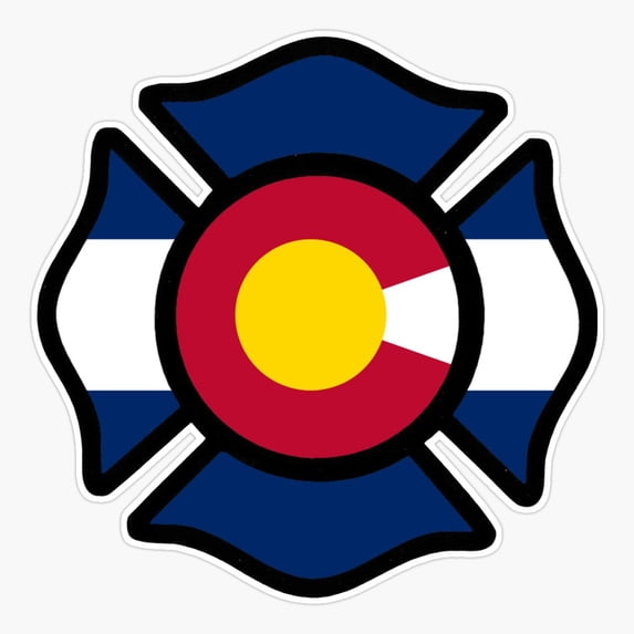 DOPASTICKER Colorado Firefighter Maltese Cross Sticker, Phone Sticker ...