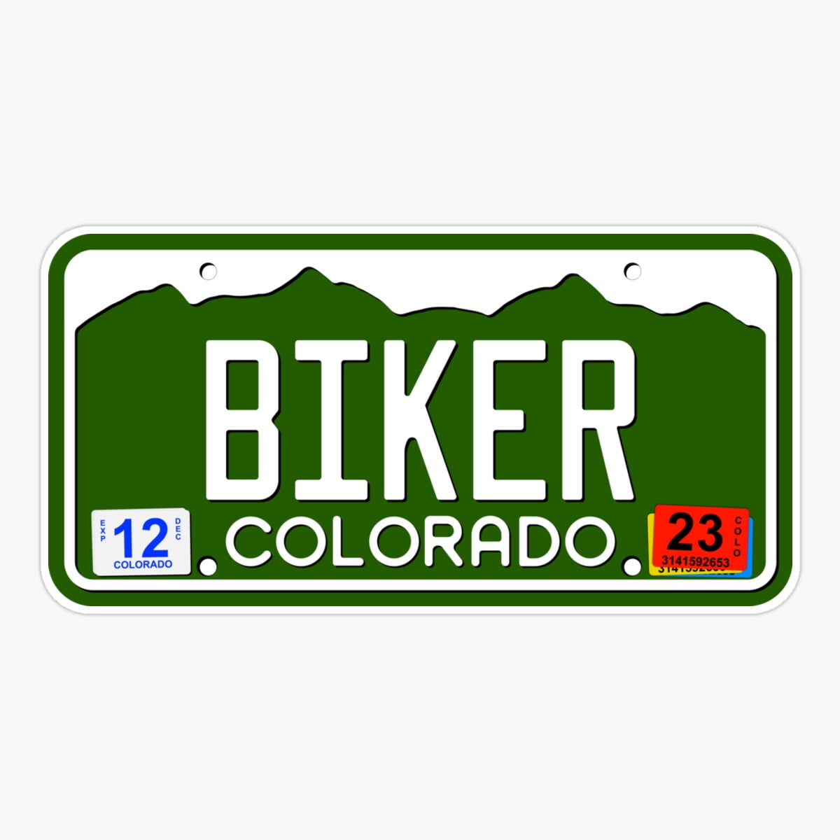 DOPASTICKER Colorado License Plate - Bik.Er Sticker, Phone Sticker Car ...