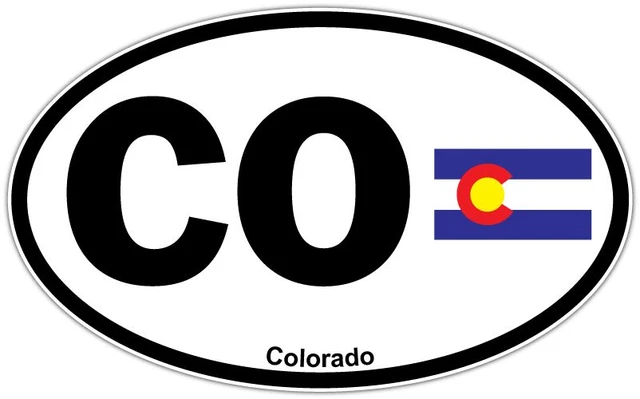 DOPASTICKER Colorado Us State Map Usa America Oval Car Window Sticker ...
