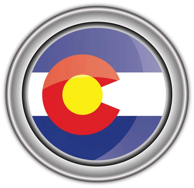 DOPASTICKER Colorado Usa State Flag Silver Badge Sticker Decal Phone ...