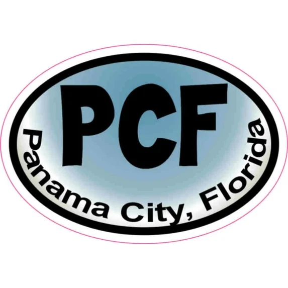 DOPASTICKER Colored Oval Panama City Sticker Florida Sticker Phone ...