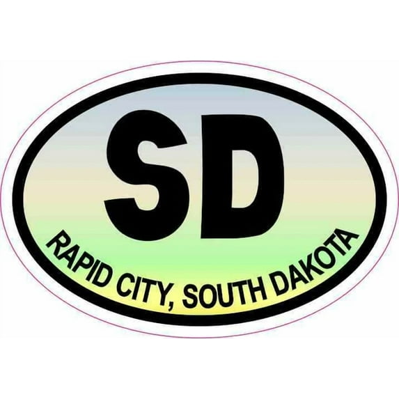 DOPASTICKER Colored Oval Sd Rapid City South Dakota Sticker Travel ...