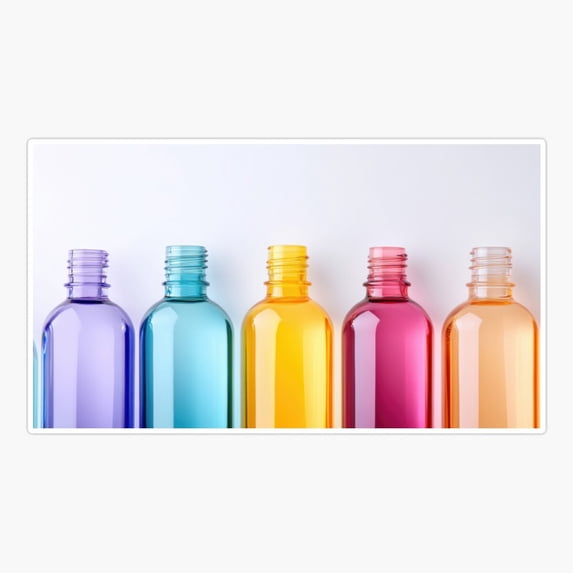 DOPASTICKER Colorful Bottles Arranged In A Line Sticker, Phone Sticker ...