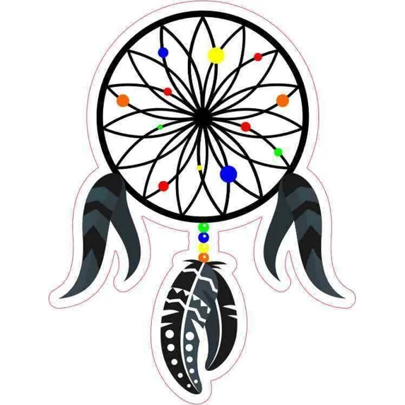 DOPASTICKER Colorful Dream Catcher Sticker Phone Sticker, Latop Sticker ...