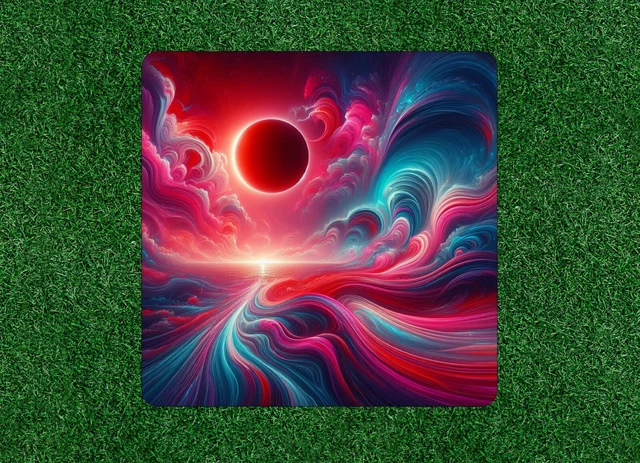 DOPASTICKER Very Colorful Eclipse Under Psychedelic Sky Sticker Decal ...