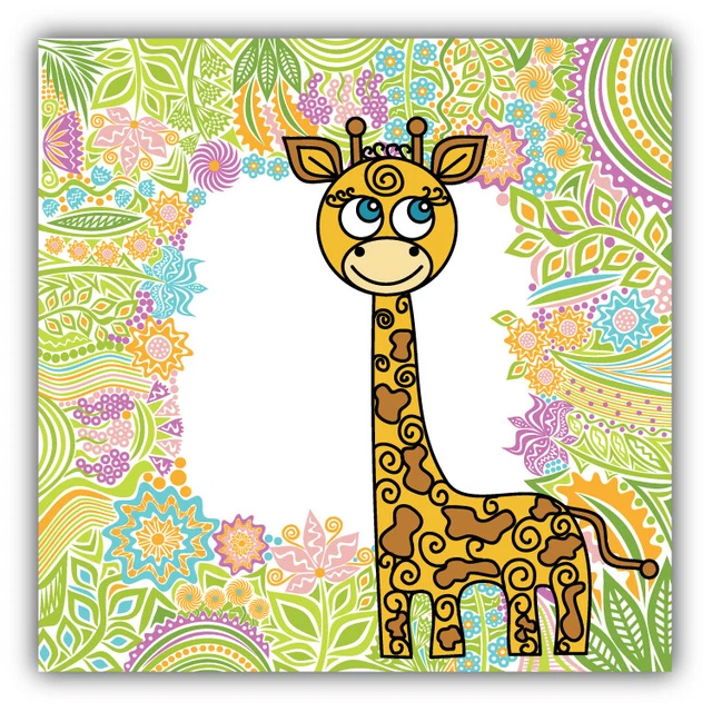 DOPASTICKER Colorful Giraffe Sticker Decal Phone Decal Water Bottle ...