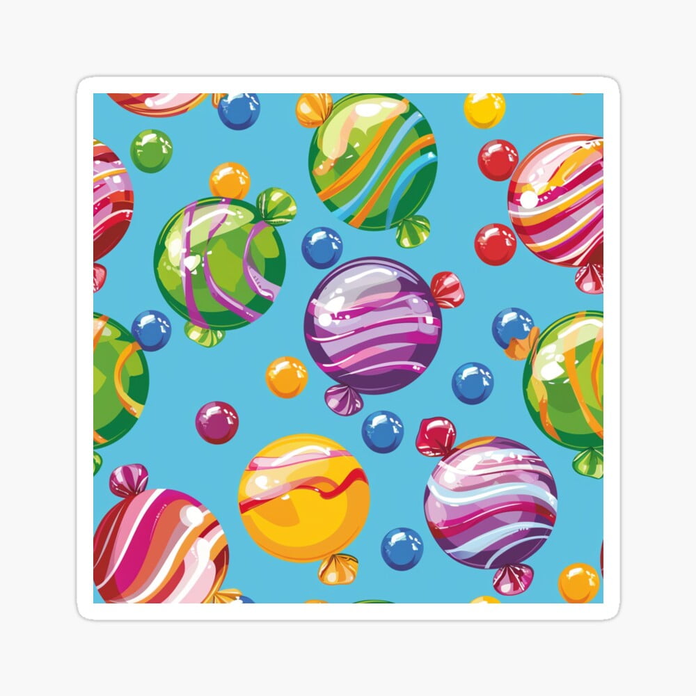 DOPASTICKER Colorful Sweetness To Eat Glossy Sticker Decorative Laptop ...
