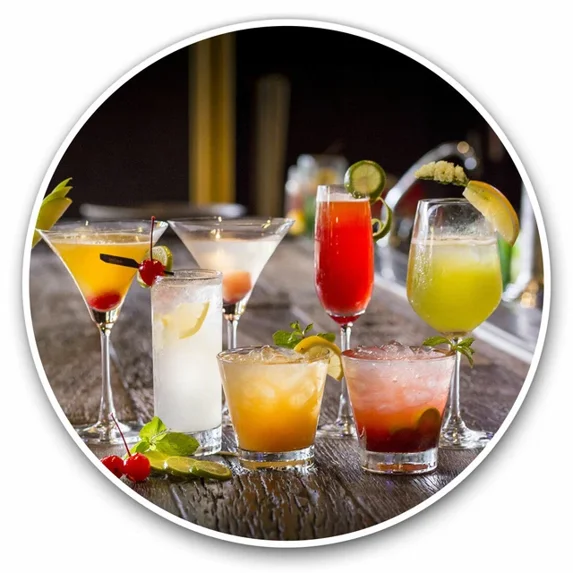 DOPASTICKER Colourful Cocktail Bar Club Drinks Cool Gift Decorative ...