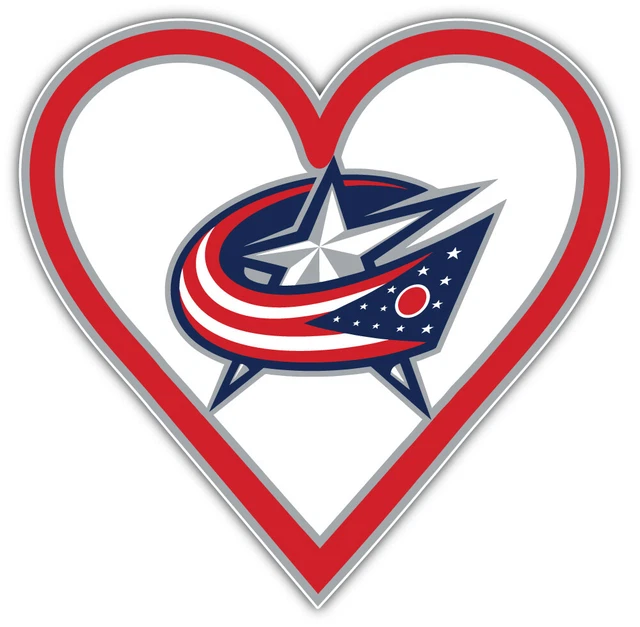 DOPASTICKER Columbus Blue Jackets Heart Sport Car Sticker Phone Water ...