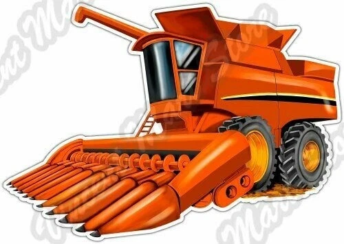 DOPASTICKER Combine Harvester Farm Farmer Crop Car Window Sticker Decal ...