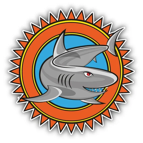 DOPASTICKER Comic Shark Sticker Decal Phone Decal Water Bottle Stickers ...