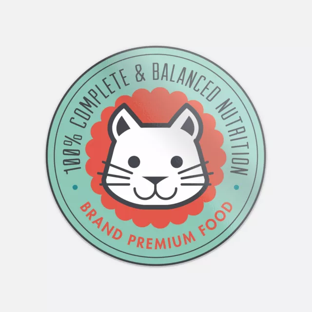 DOPASTICKER Complete & Balanced Nutrition Food Petshop Badge Sticker ...