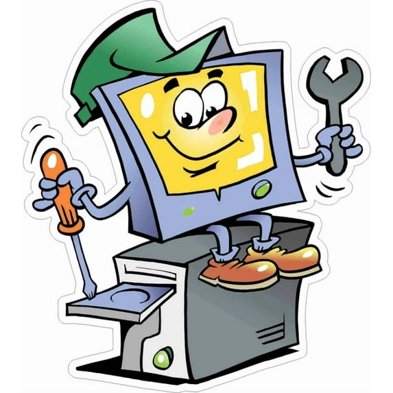 DOPASTICKER Computer Repair Man Sticker Car Stickers Truck Sticker ...